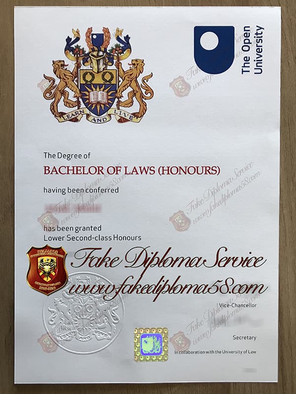 Open University Degree Certificate Open University Degree Certificate