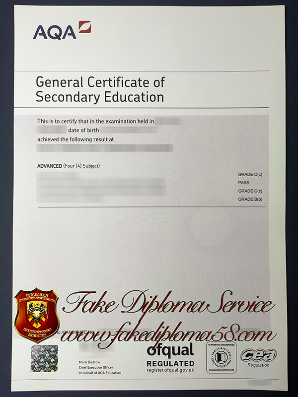 AQA GCSE Fake Certificate How To Get The Latest Version 